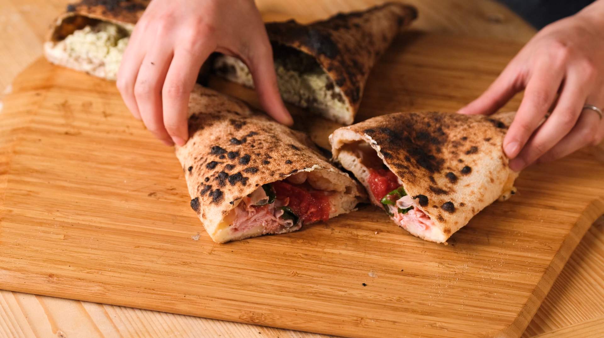 Stuffed calzones two ways recipe — Ooni UK